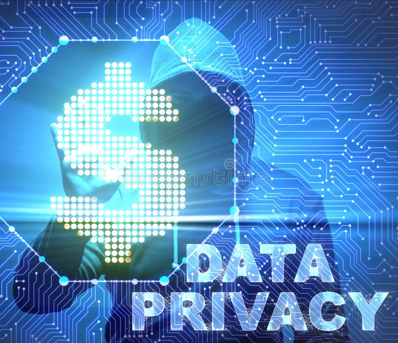 Data Privacy Concept with Hacker Stealing Personal Information Stock ...