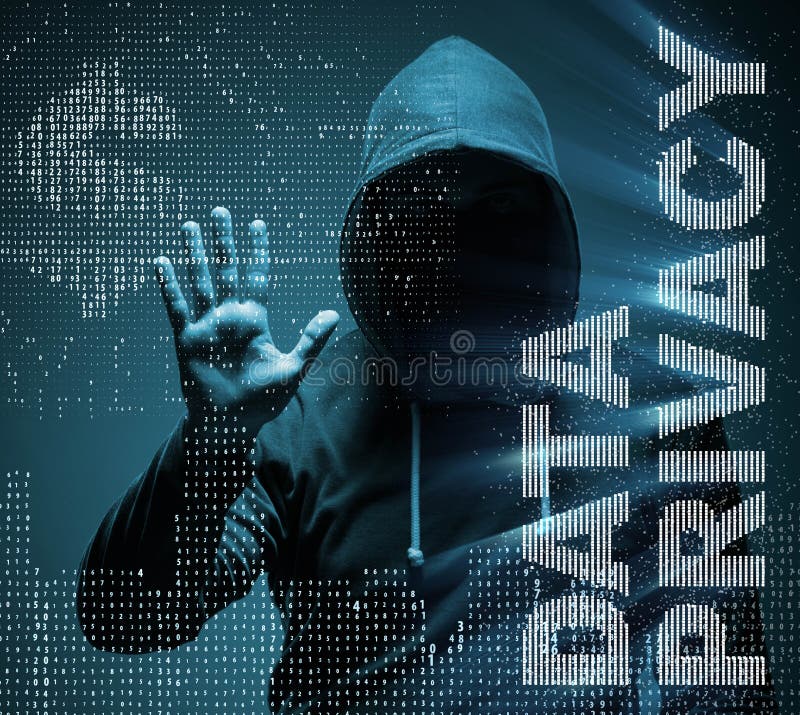 Data Privacy Concept with Hacker Stealing Personal Information Stock ...