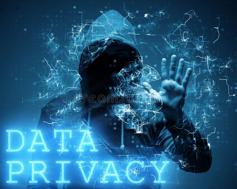 Data Privacy Concept with Hacker Stealing Personal Information Stock ...