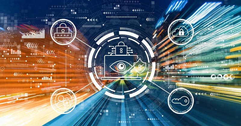 Data Privacy Concept with High Speed Motion Blur Stock Image - Image of ...