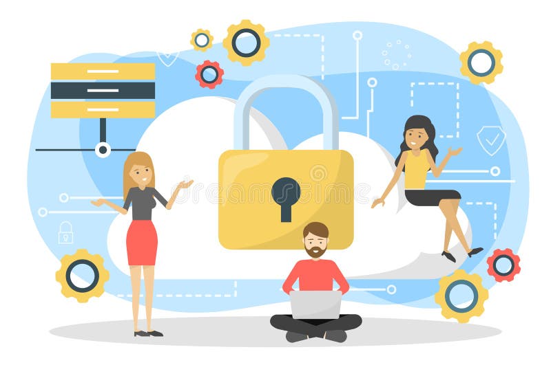 Data Privacy Concept Illustration Stock Vector - Illustration of ...