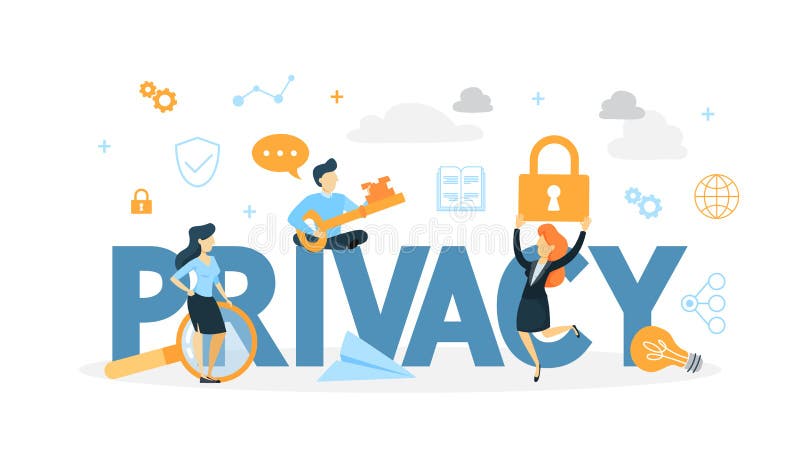 Data Privacy Concept Illustration Stock Vector - Illustration of ...