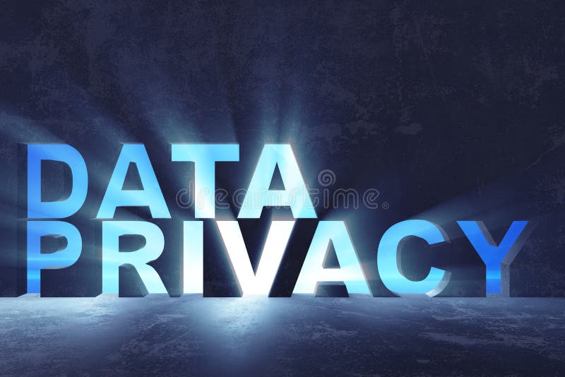 Data Privacy Concept in Modern it Technology - 3d Rendering Stock ...