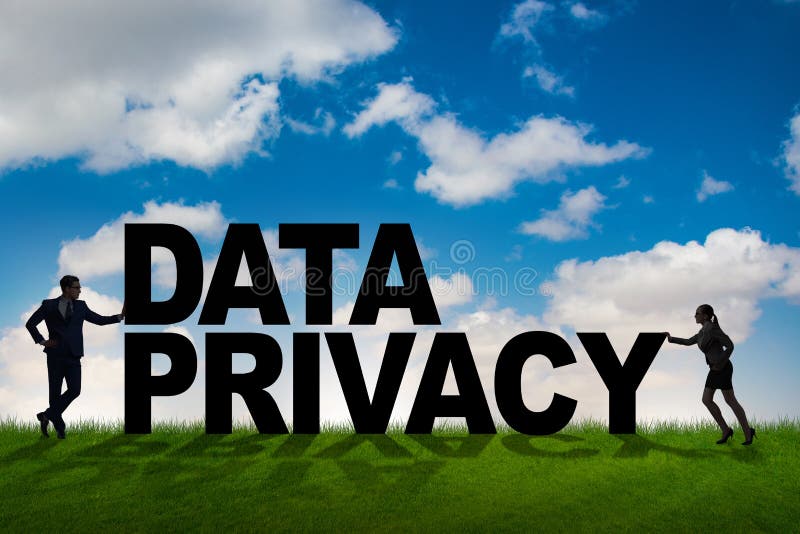 The Data Privacy Concept in Modern it Technology Stock Photo - Image of ...