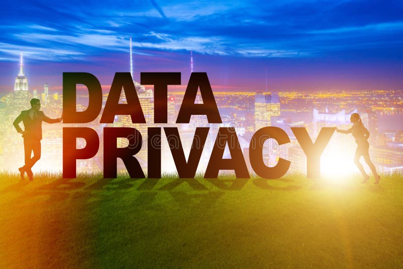 The Data Privacy Concept in Modern it Technology Stock Image - Image of ...