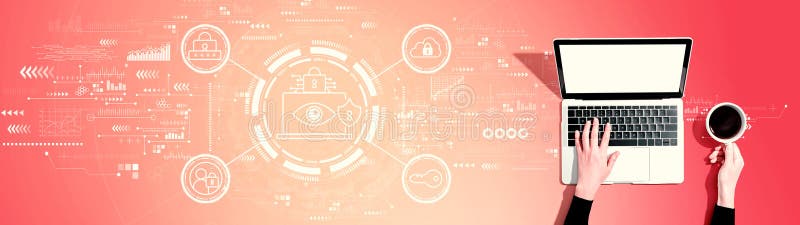 Data Privacy Concept with Person Using a Laptop Stock Photo - Image of ...