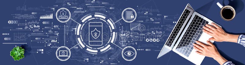 Data Privacy Concept with Person Using a Laptop Editorial Stock Photo ...