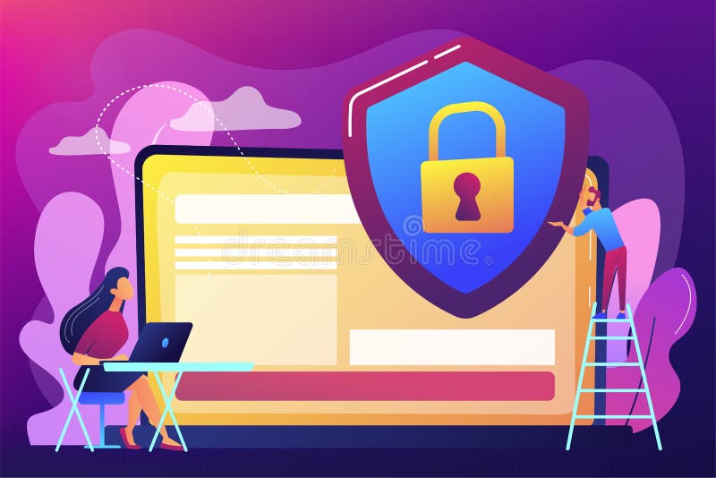 Data Privacy Concept Vector Illustration. Stock Vector - Illustration ...