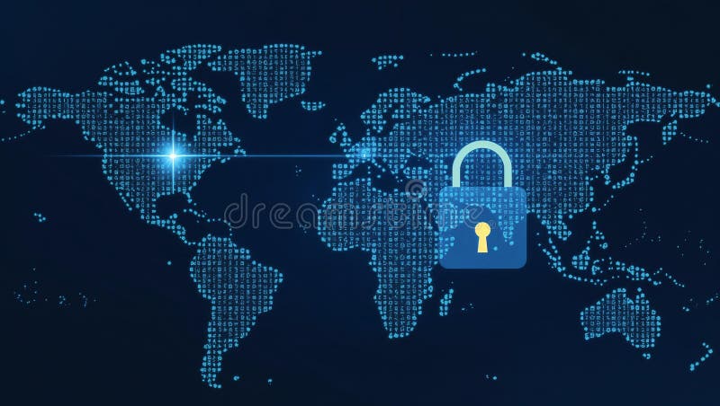 Data Privacy Day. Digital Technology Background Stock Illustration ...