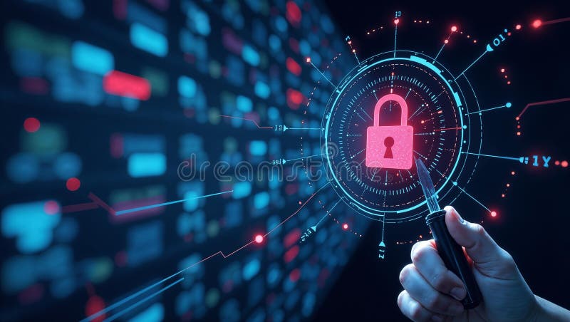 Data Privacy Day. Digital Technology Background Stock Illustration ...