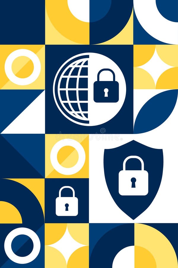 Data Privacy Day. January 28. Seamless Geometric Pattern. Template for ...