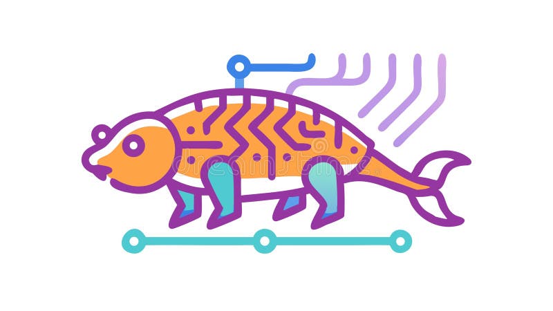 Data Privacy Fish for Cyber Security and Digital Protection. Vector ...