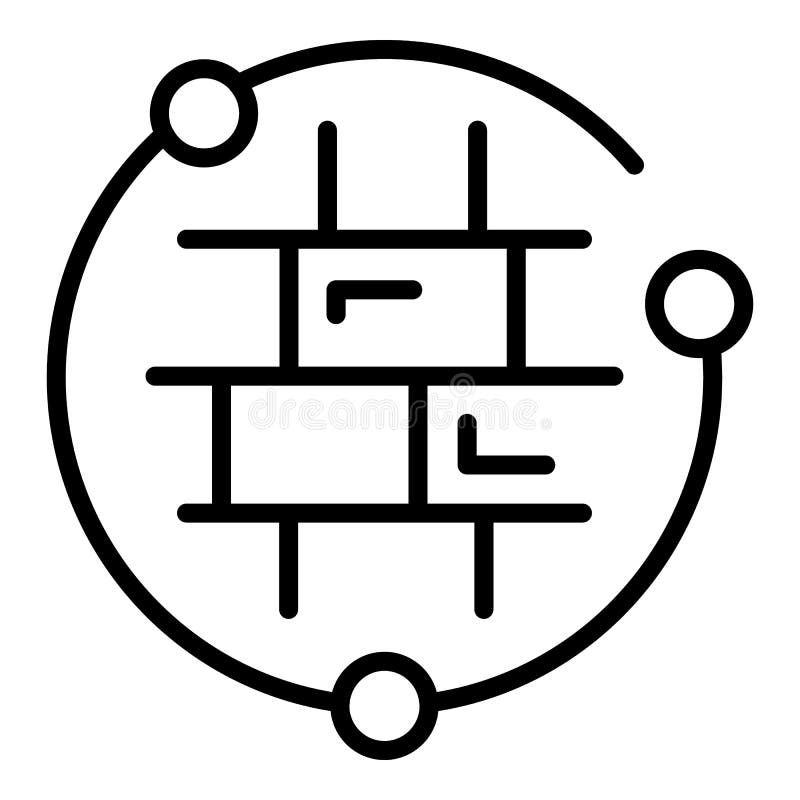 Data Privacy Icon Outline Vector. Secure Network Stock Vector ...