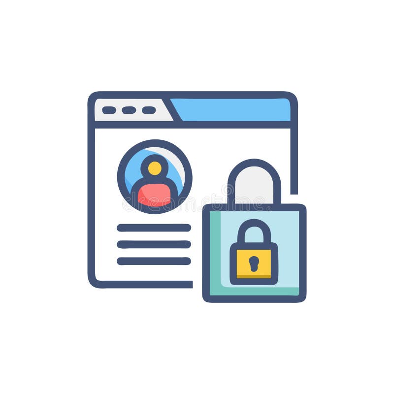 Data Privacy Icon for Regulatory Compliance Stock Image - Illustration ...