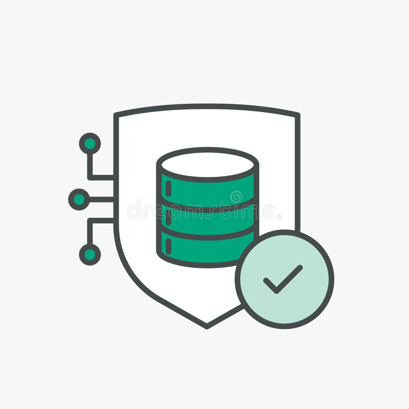 Data Privacy Icon - Vector Illustration. Pixel Perfect Editable Stroke ...