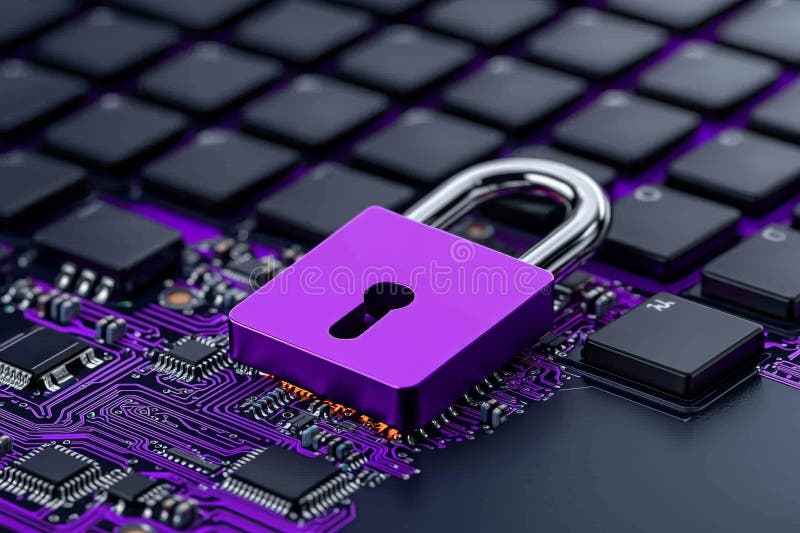 Data Privacy and Information Security Concept with a Padlock on the ...