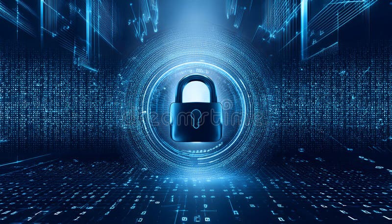 Data Privacy Laws Visualized with Locks and Codes, Digital Background ...