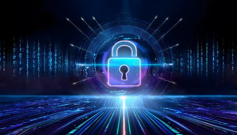 Data Privacy Laws Visualized with Locks and Codes, Digital Background ...