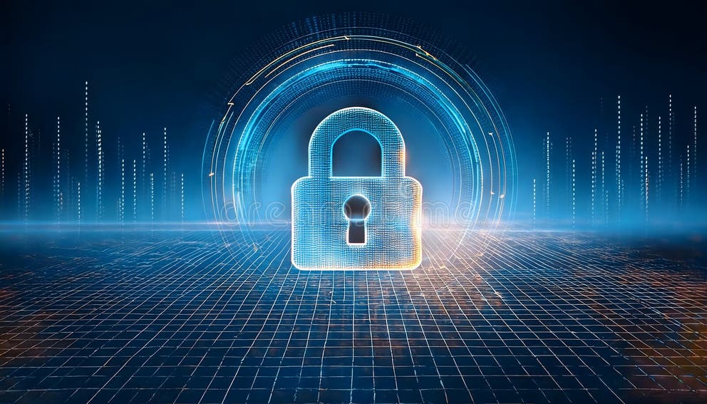 Data Privacy Laws Visualized with Locks and Codes, Digital Background ...