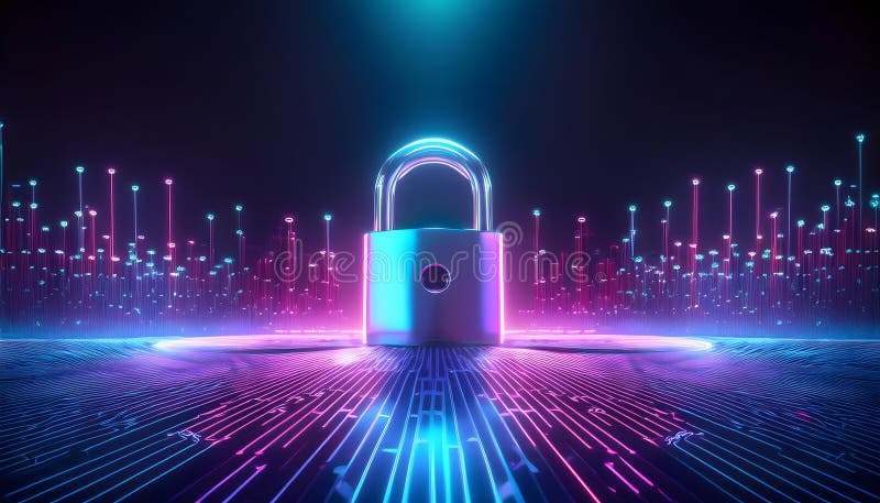 Data Privacy Laws Visualized with Locks and Codes, Digital Background ...