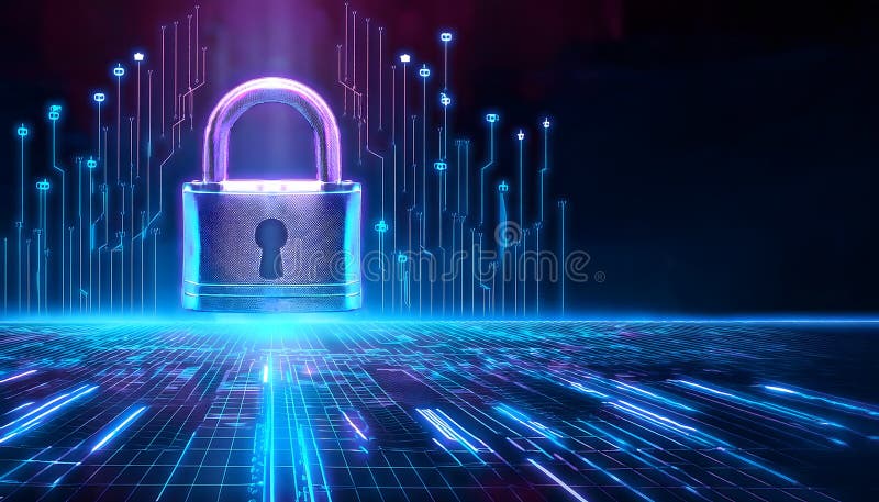 Data Privacy Laws Visualized with Locks and Codes, Digital Background ...