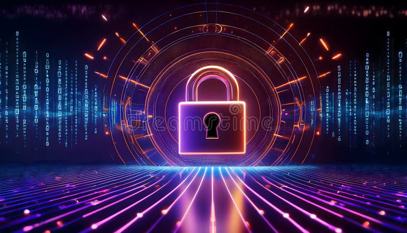 Data Privacy Laws Visualized with Locks and Codes, Digital Background ...