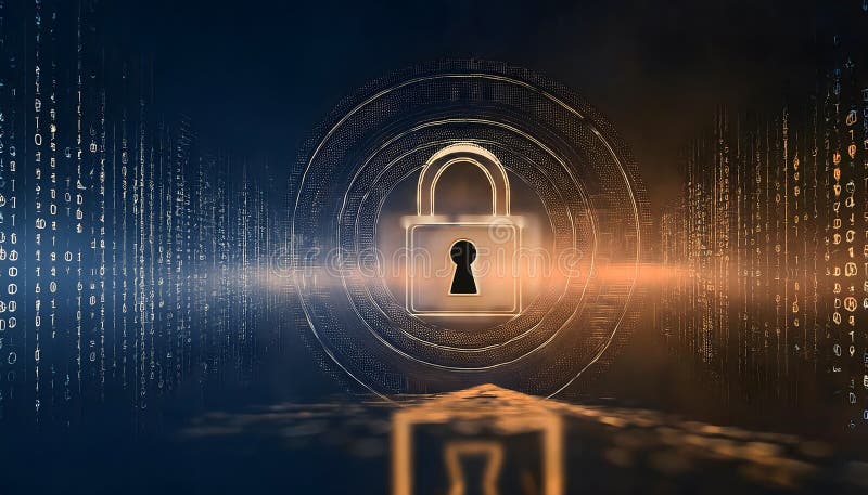 Data Privacy Laws Visualized with Locks and Codes, Digital Background ...