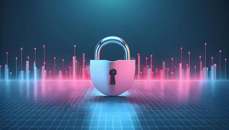 Data Privacy Laws Visualized with Locks and Codes, Digital Background ...