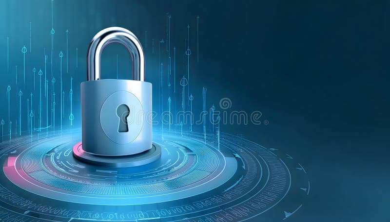 Data Privacy Laws Visualized with Locks and Codes, Digital Background ...