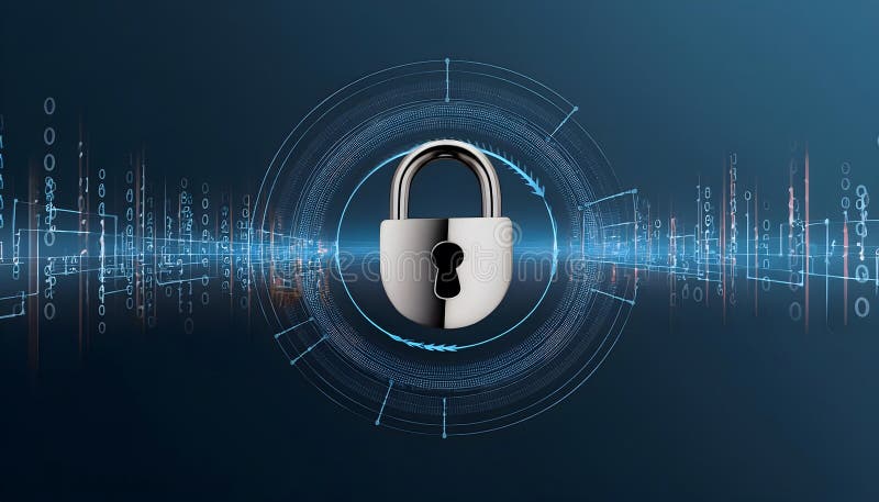 Data Privacy Laws Visualized with Locks and Codes, Digital Background ...