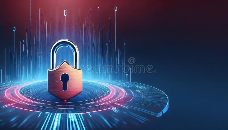 Data Privacy Laws Visualized with Locks and Codes, Digital Background ...