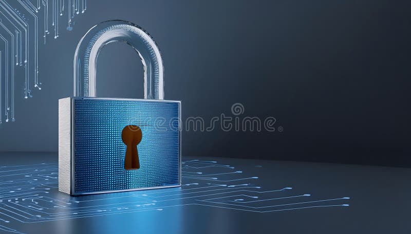 Data Privacy Laws Visualized with Locks and Codes, Digital Background ...