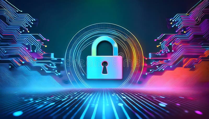 Data Privacy Laws Visualized with Locks and Codes, Digital Background ...