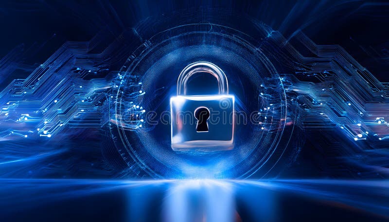 Data Privacy Laws Visualized with Locks and Codes, Digital Background ...