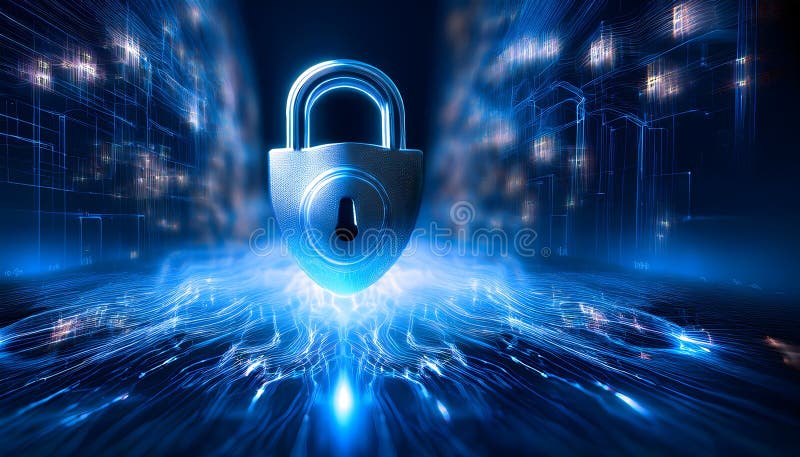 Data Privacy Laws Visualized with Locks and Codes, Digital Background ...