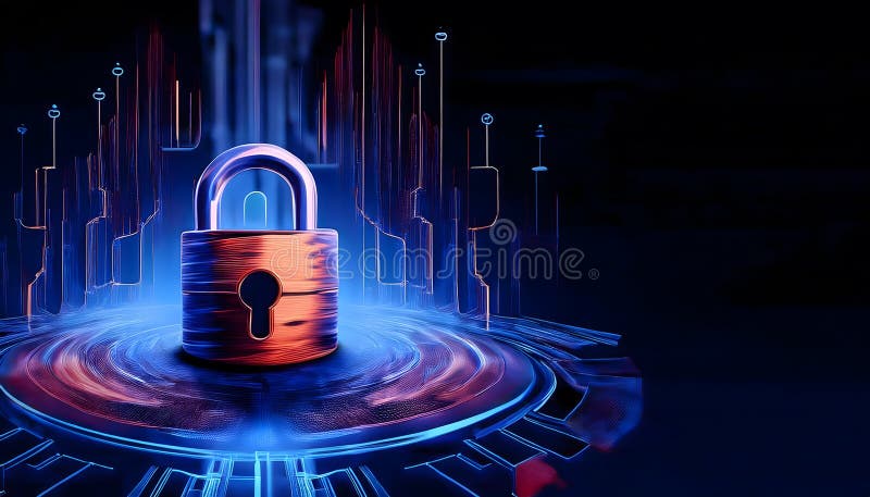 Data Privacy Laws Visualized with Locks and Codes, Digital Background ...