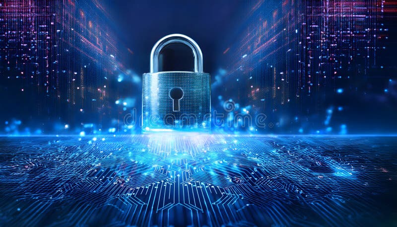 Data Privacy Laws Visualized with Locks and Codes, Digital Background ...