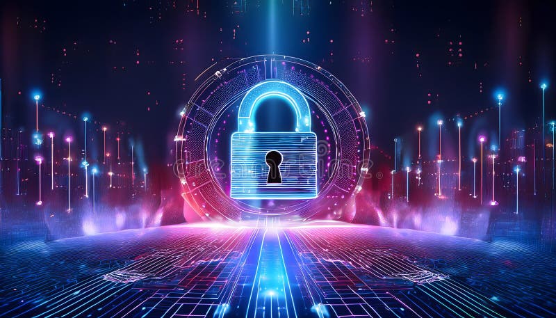 Data Privacy Laws Visualized with Locks and Codes, Digital Background ...