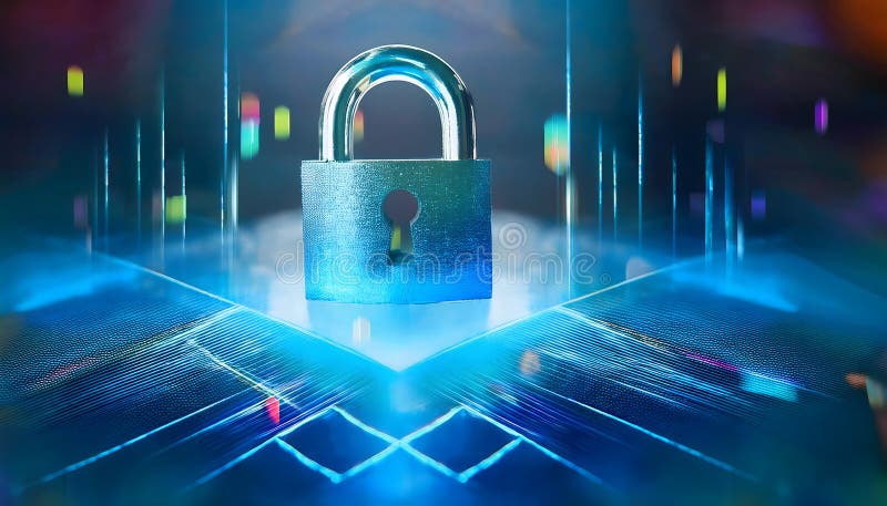 Data Privacy Laws Visualized with Locks and Codes, Digital Background ...