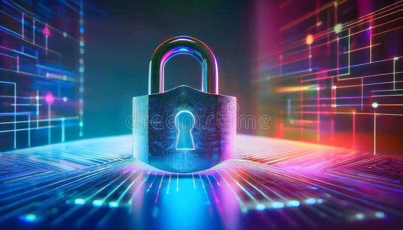 Data Privacy Laws Visualized with Locks and Codes, Digital Background ...