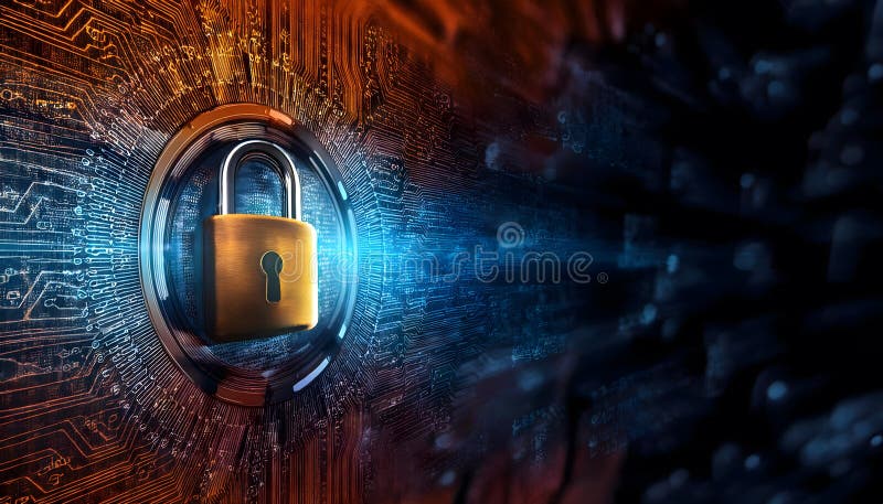 Data Privacy Laws Visualized with Locks and Codes, Digital Background ...