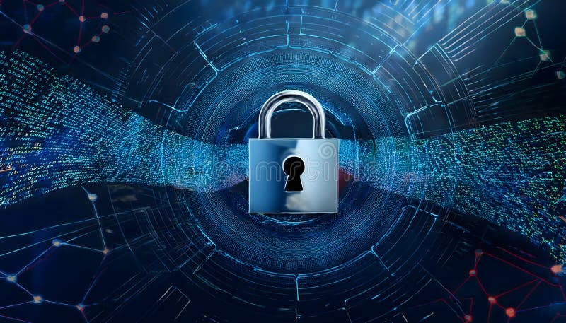 Data Privacy Laws Visualized with Locks and Codes, Digital Background ...