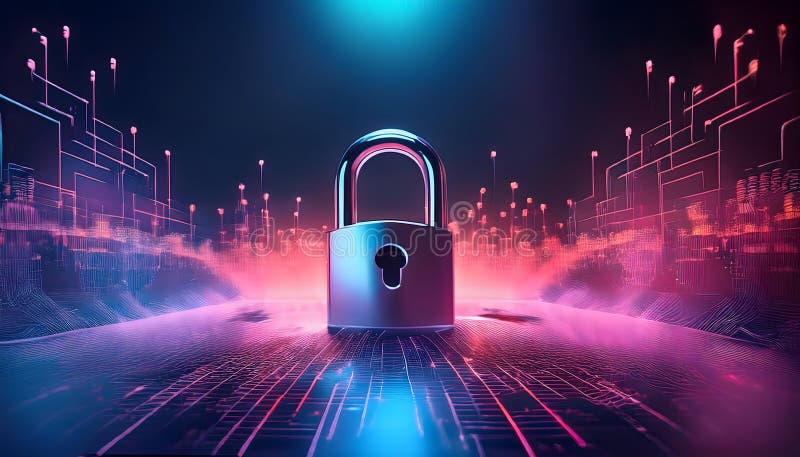 Data Privacy Laws Visualized with Locks and Codes, Digital Background ...