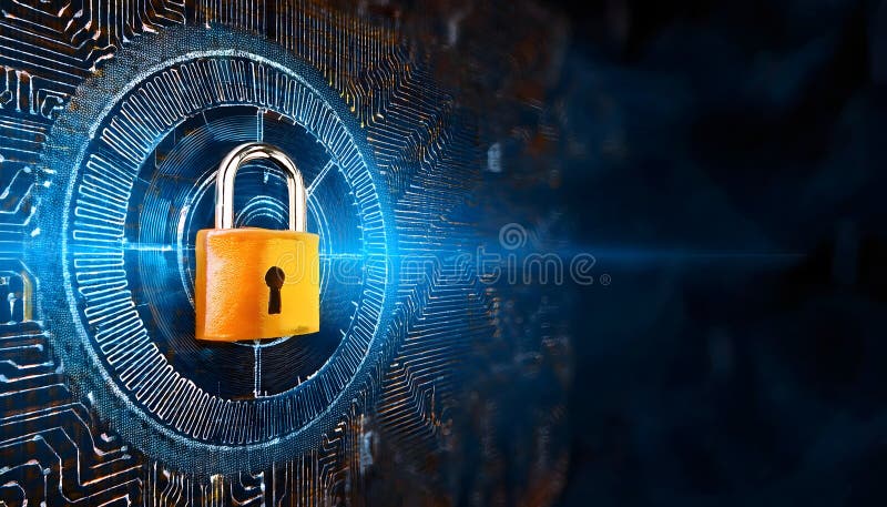 Data Privacy Laws Visualized with Locks and Codes, Digital Background ...