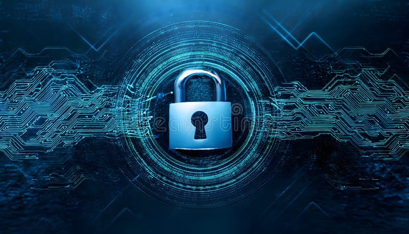 Data Privacy Laws Visualized with Locks and Codes, Digital Background ...