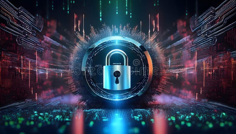 Data Privacy Laws Visualized with Locks and Codes, Digital Background ...