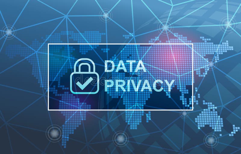 Data Privacy Protection Compliance Background Stock Illustration ...