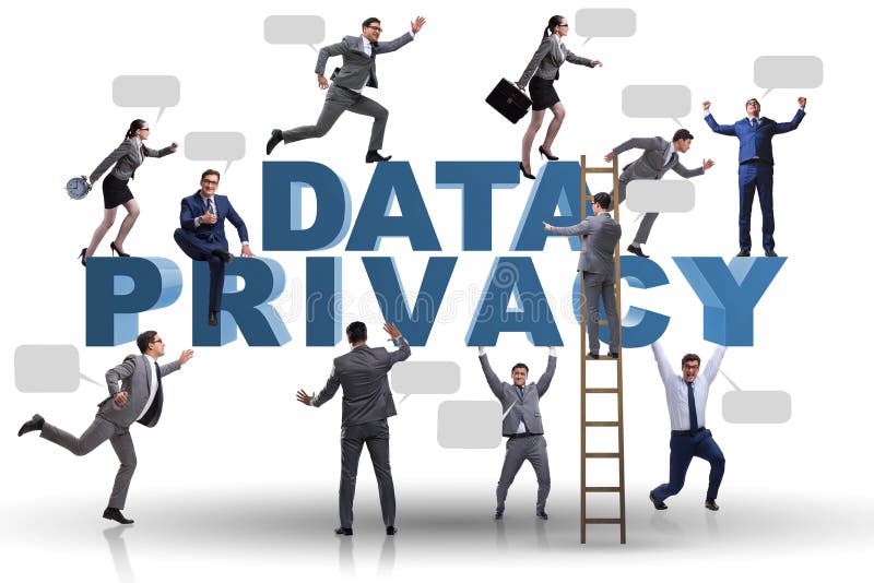 The Data Privacy Protection Concept with Business People Stock Photo ...