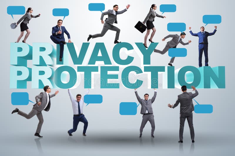 The Data Privacy Protection Concept with Business People Stock Photo ...