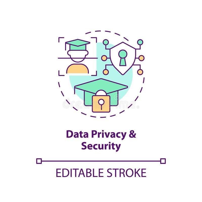 Data Privacy and Security in AI Education Concept Icon Stock Vector ...